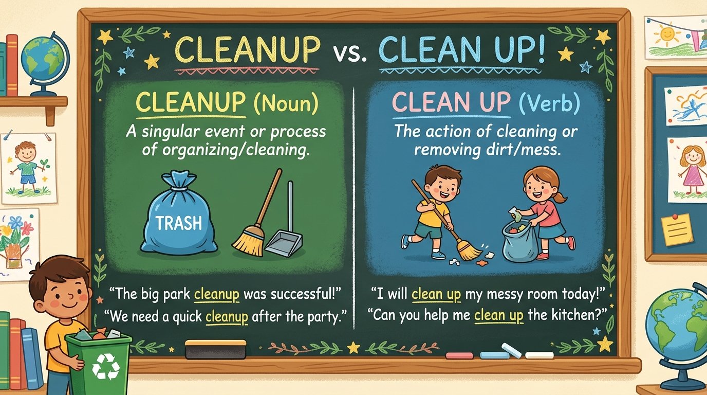 Cleanup or Clean Up: What Is the Difference? (2026)