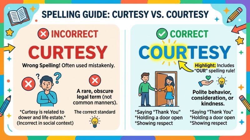 Curtesy or Courtesy (2026): Which Spelling Is Correct?