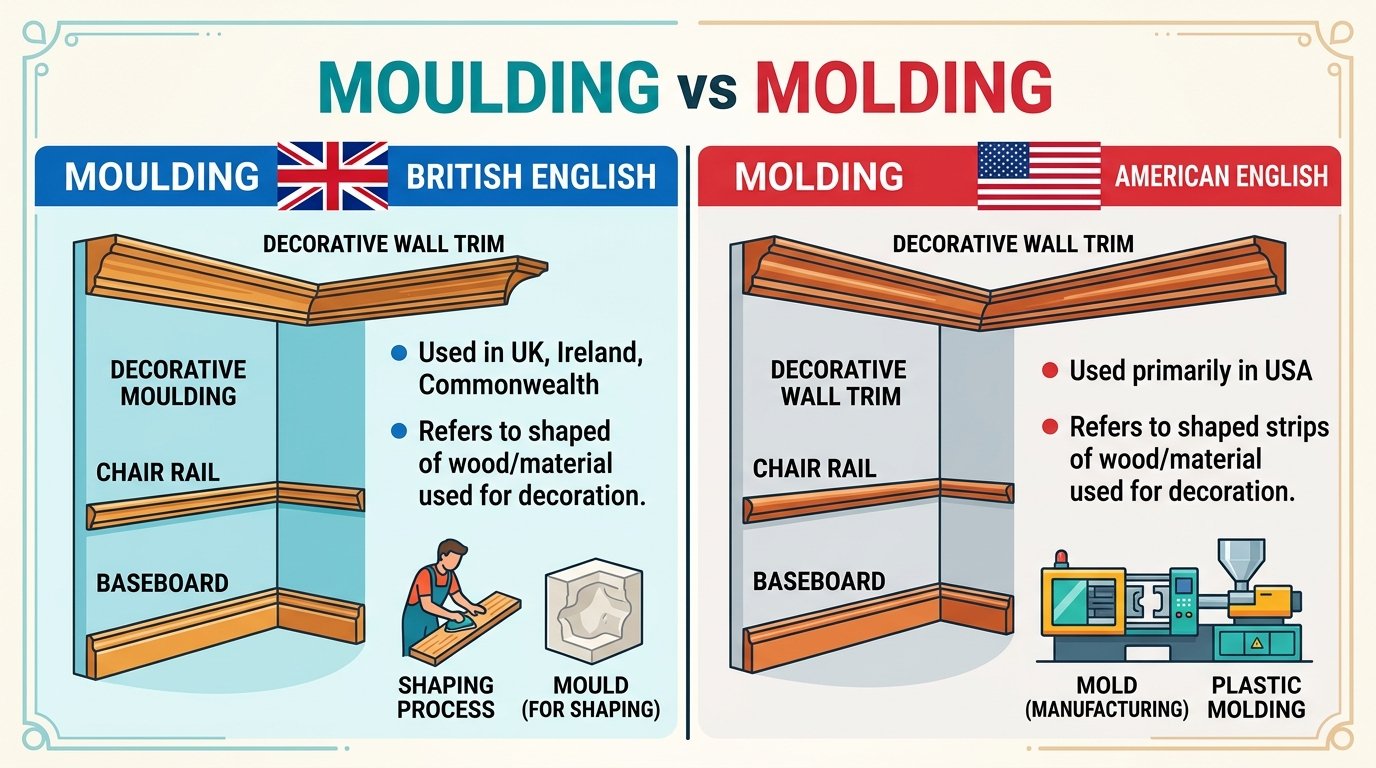 Moulding vs Molding (2026): What’s the Difference?